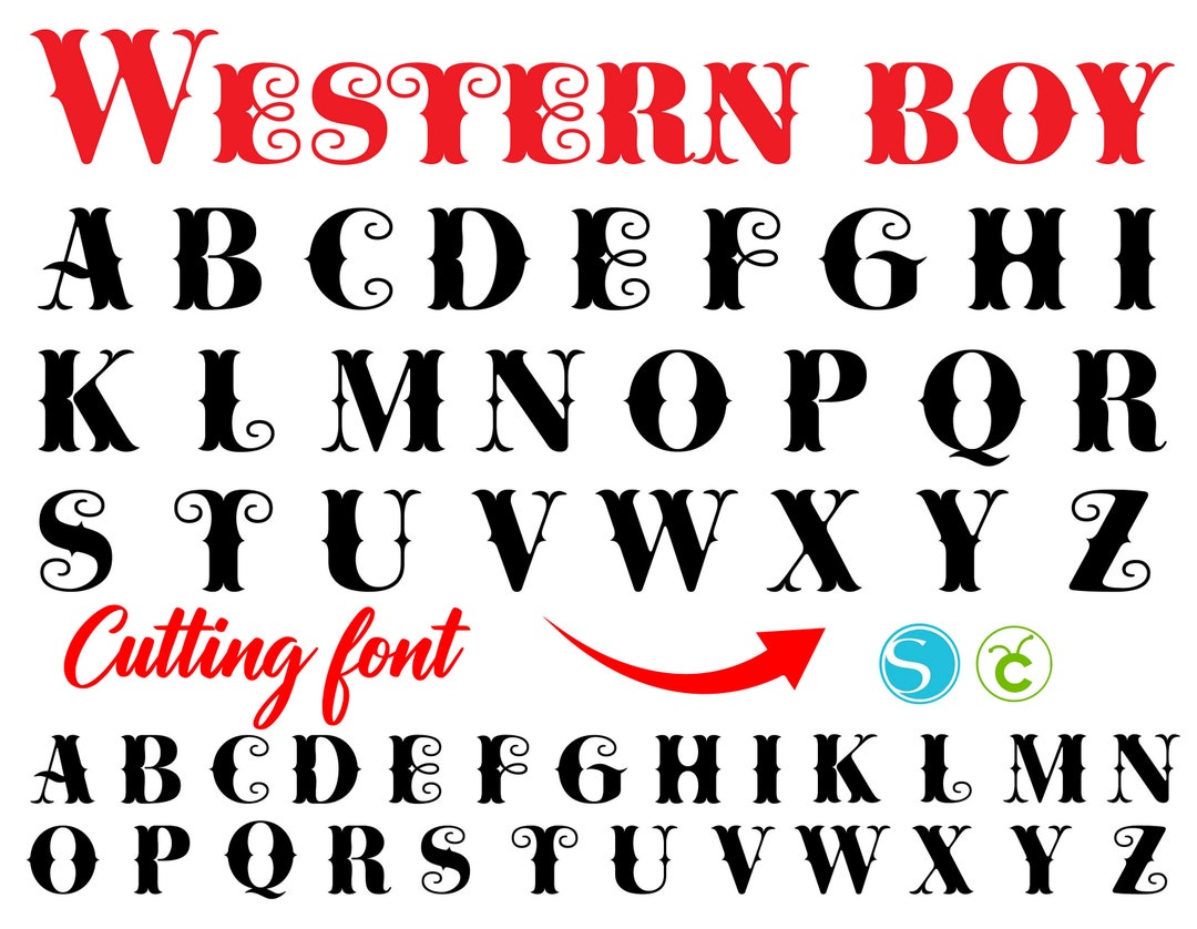 Western Letters SVG, Western Font OTF, Cowboy Font Svg, Western SVG ...