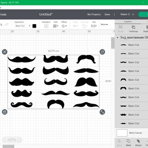 Mustache SVG Bundle, Moustache Svg Vector, Mustache Cut SVG for Cricut ...