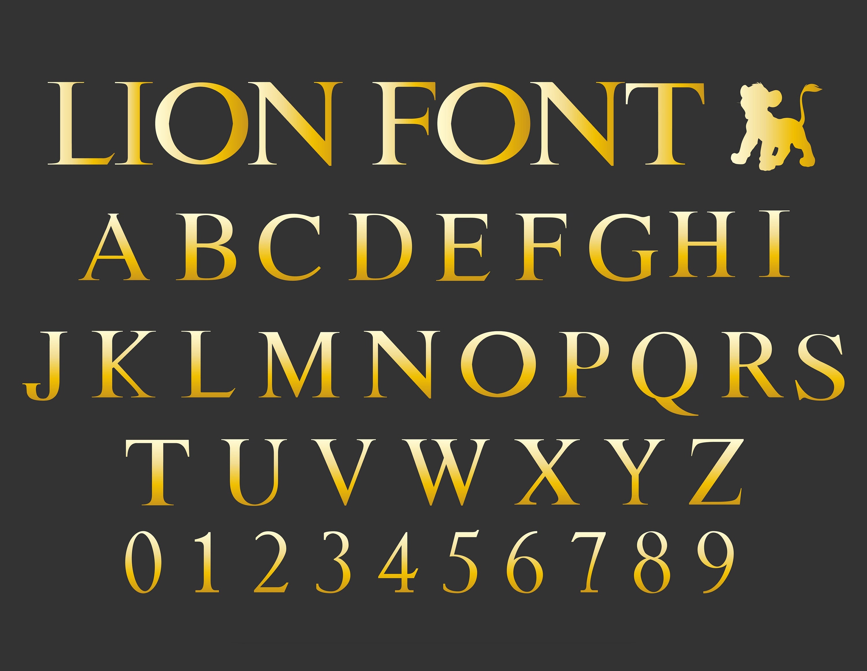 Lion Font OTF Lion Alphabet Letters Svg Cartoon Font Baby - Etsy Australia