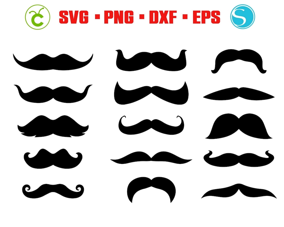 Mustache SVG Bundle, Moustache Svg Vector, Mustache Cut SVG for Cricut ...