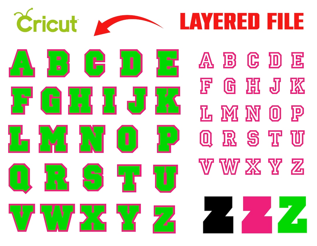 Zombies SVG Letters Layered Zombies Font OTF Halloween Font Install Cut ...