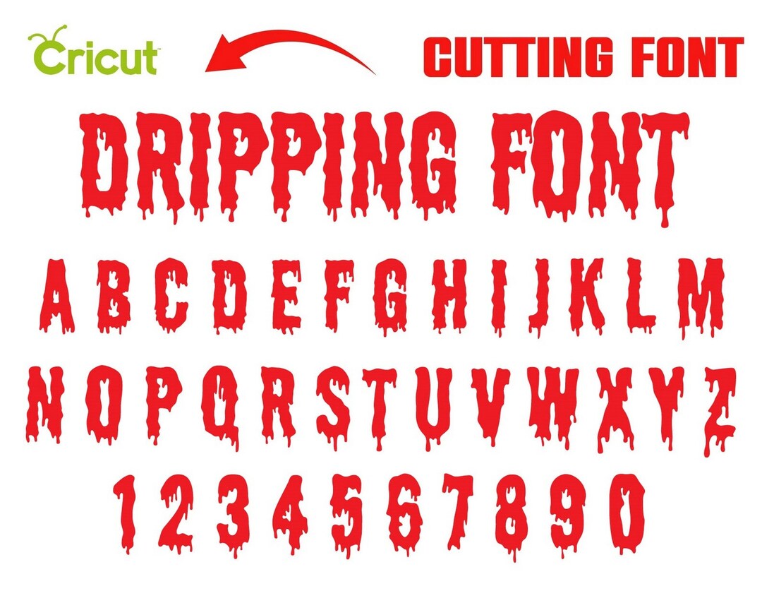 Letras goteando SVG Dripping Font OTF SVG Cricut Blood Dripping svg ...