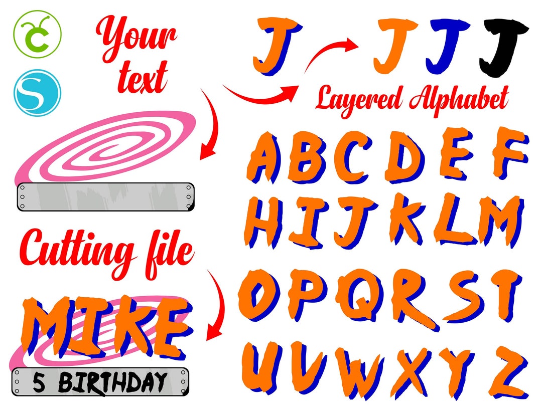 Ninja Letters Svg Cricut Ninja Font Svg Baby Font OTF Baby Personalized ...