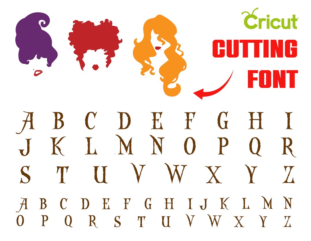 Witch Font OTF, Witch SVG Alphabet Letters Installable Font Cut SVG ...