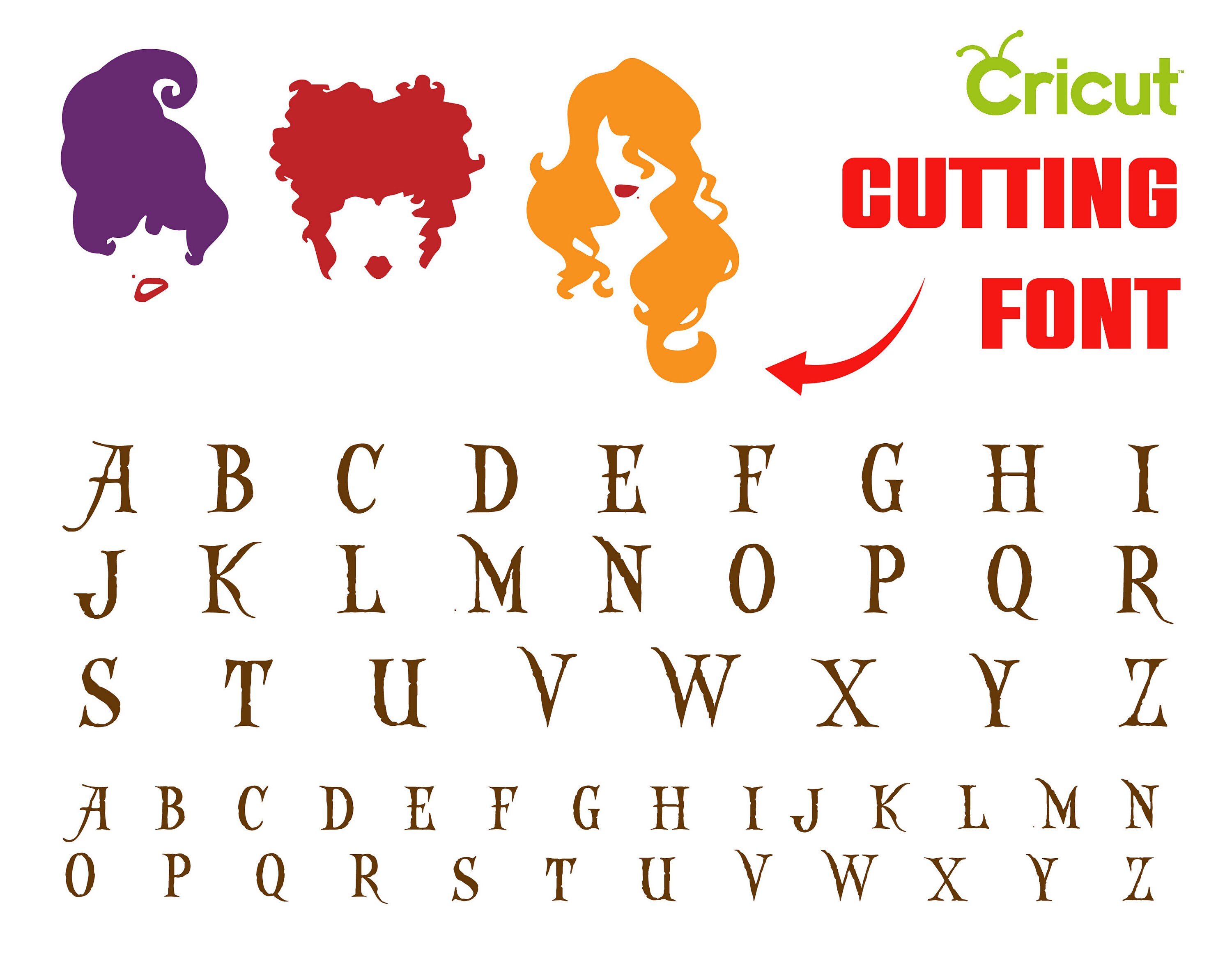 Witch Font OTF, Witch SVG Alphabet Letters Installable Font Cut SVG ...