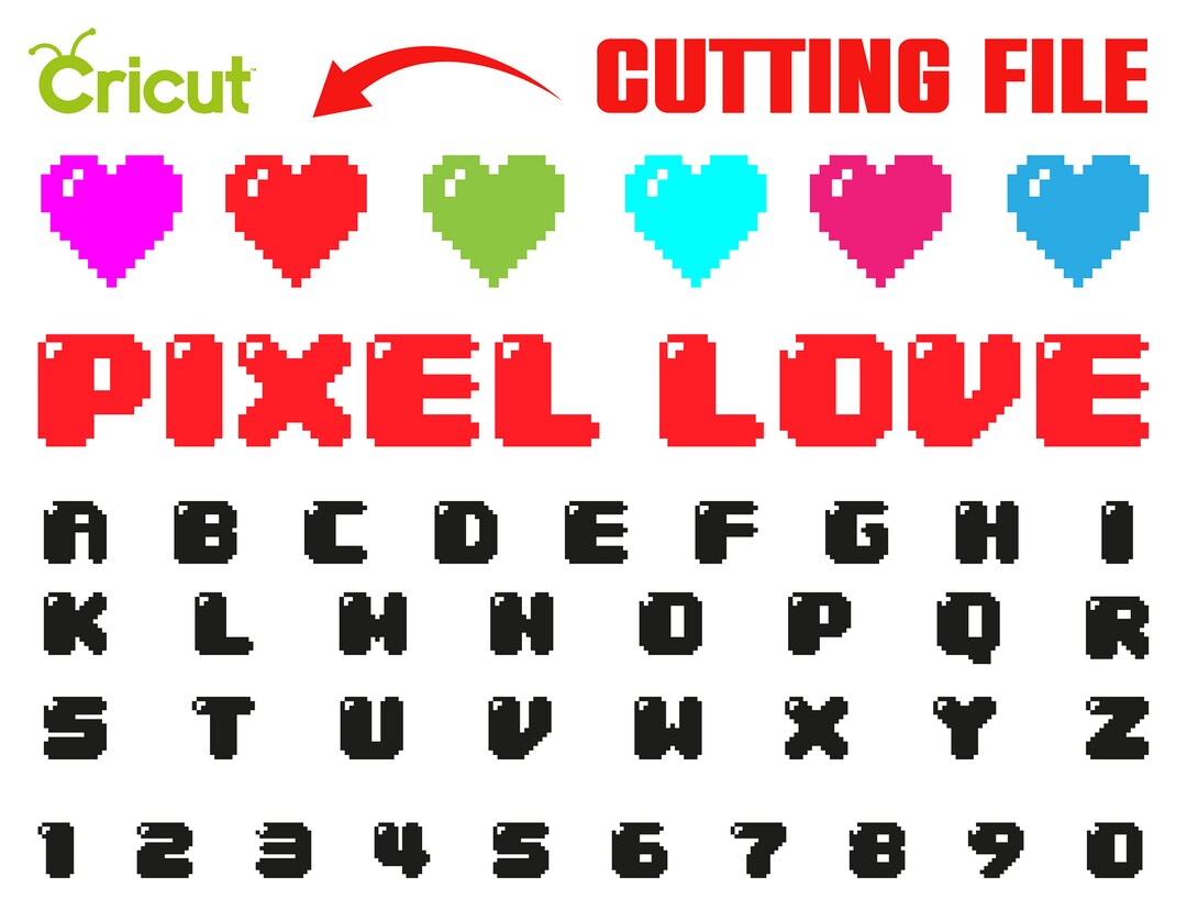Gamer Letters Svg Pixel Font Otf Gamer Font Svg Letters Cricut Game Letters Cut Gamer Shirt Diy