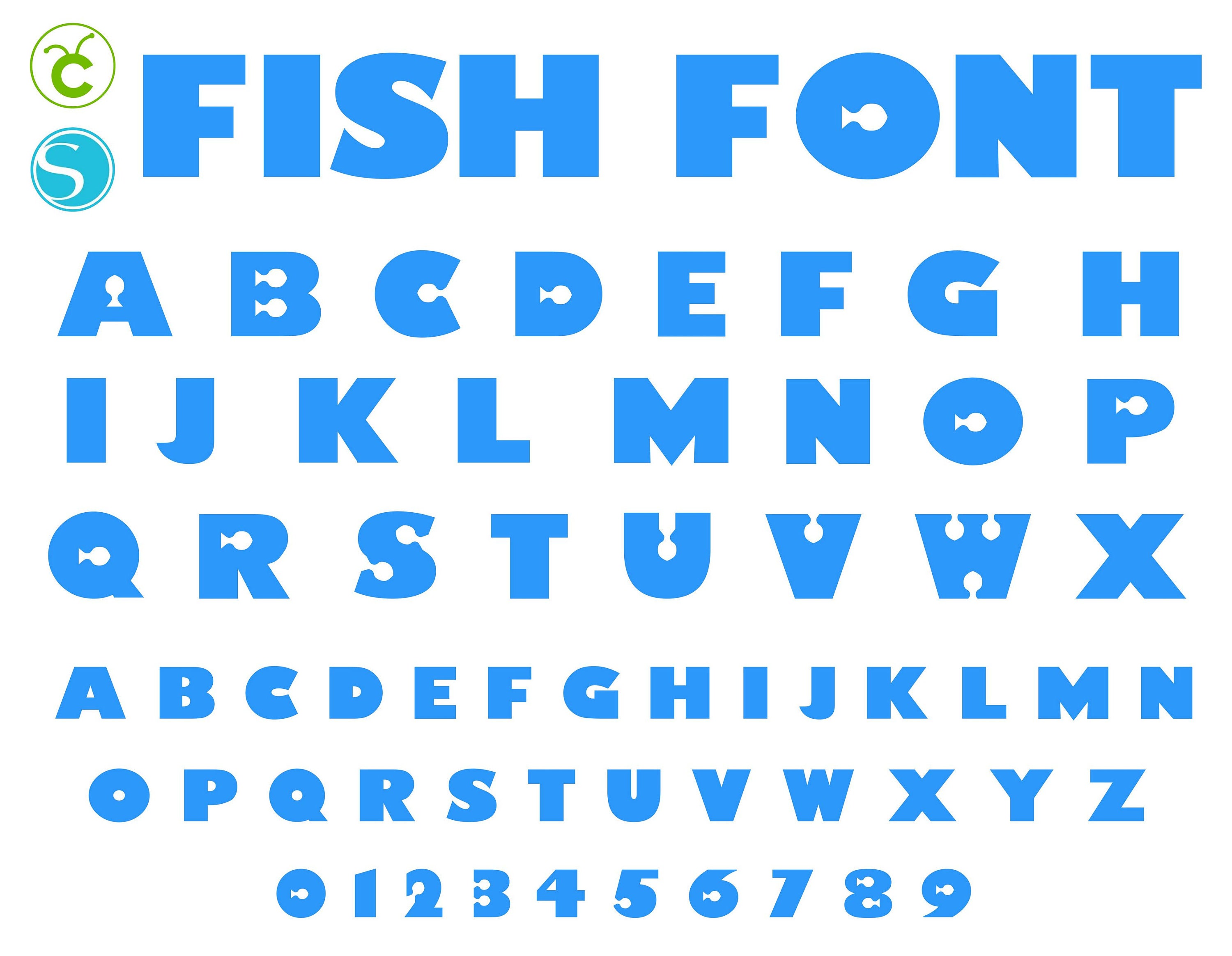 Sea Fish Font SVG Lion Svg Cricut Baby Font Otf Fish - Etsy