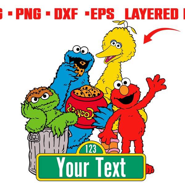 Sesame Street Svg - Etsy