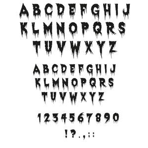 Dripping Fonts Bundle, Dripping Font, Letters SVG Cricut, Blood ...