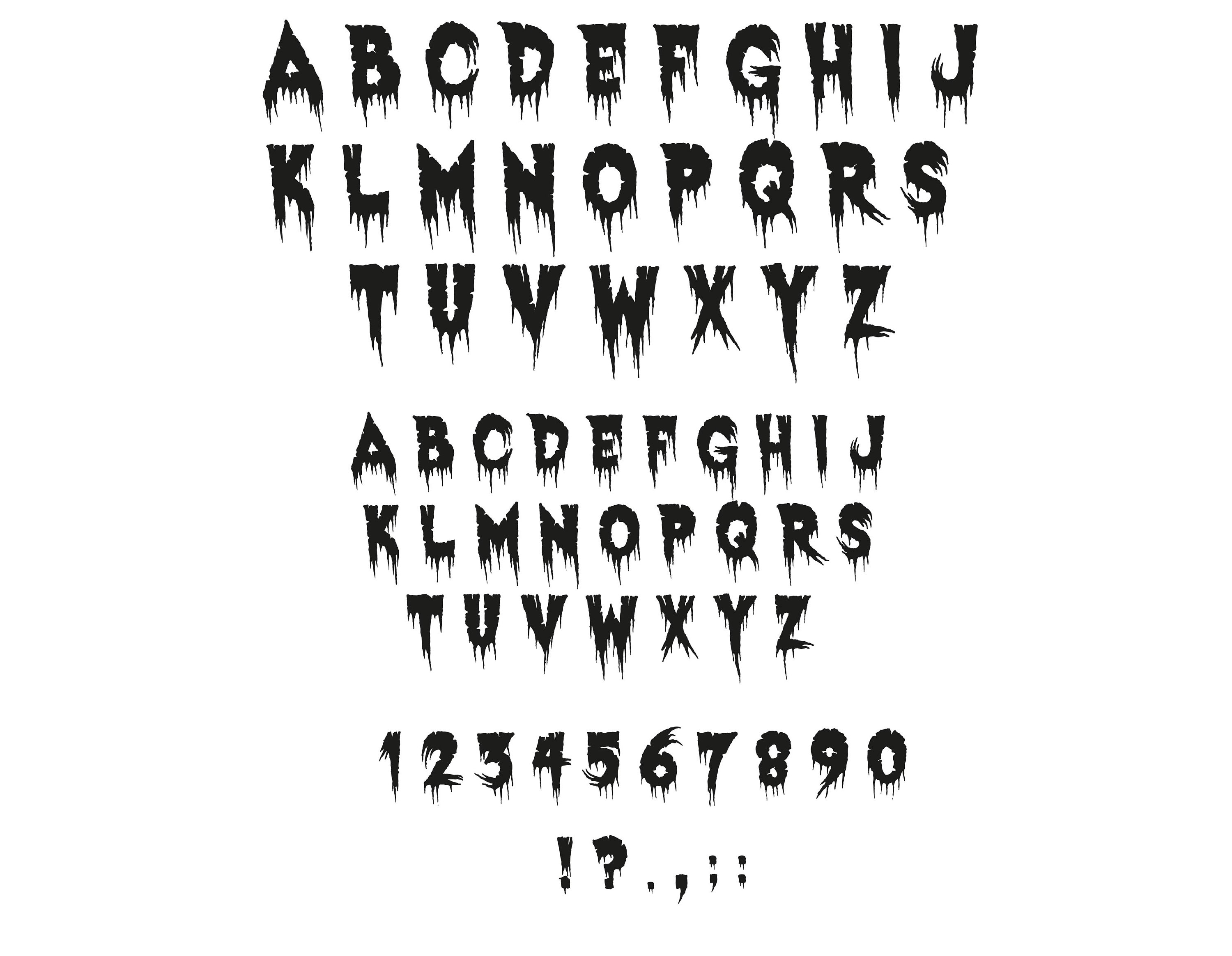 Dripping Fonts Bundle Dripping Font Letters SVG Cricut - Etsy