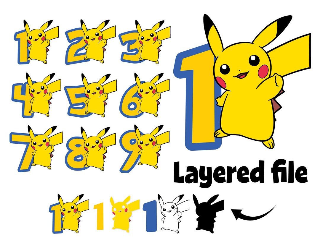 Birthday Banner Svg, Birthday Numbers PNG, Layered Number SVG, Numbers ...