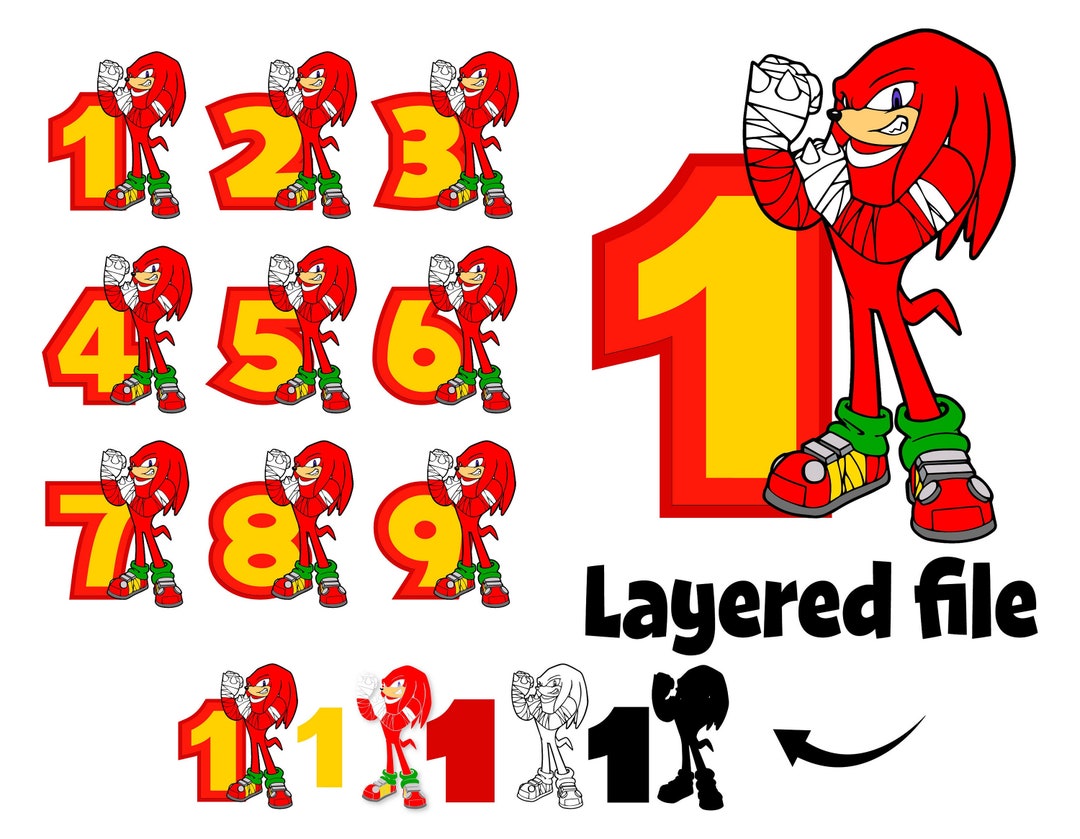 Sonic Svg, Birthday Numbers PNG Print Clipart, Sonic PNG Numbers SVG ...
