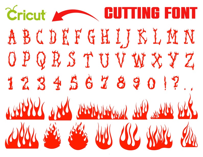 Fire Letters SVG Fire Font OTF Flame Font Svg Flame Shirt Diy - Etsy