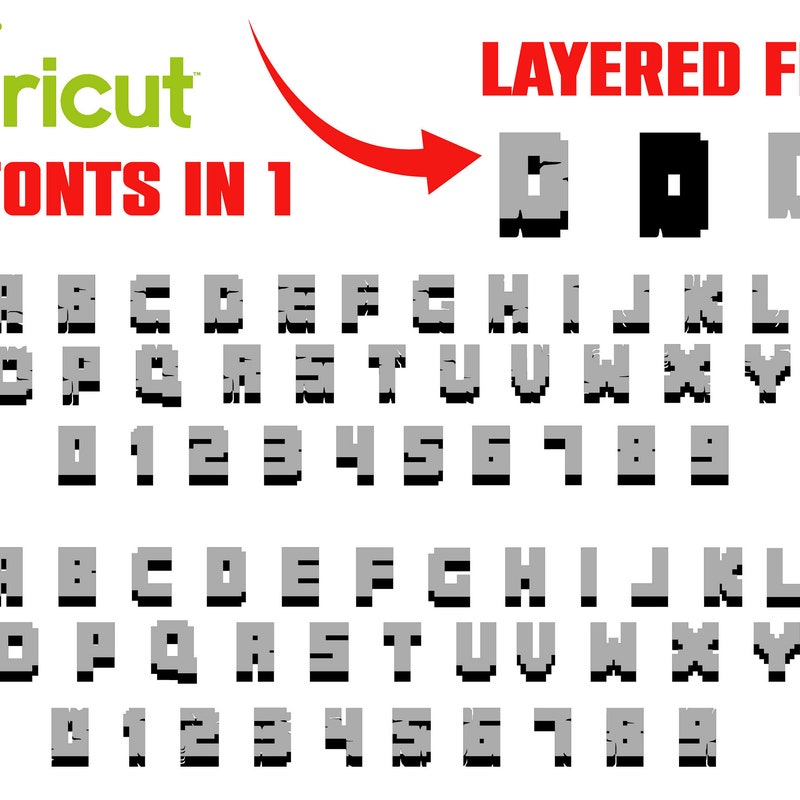 Layered Fonts Svg - Etsy