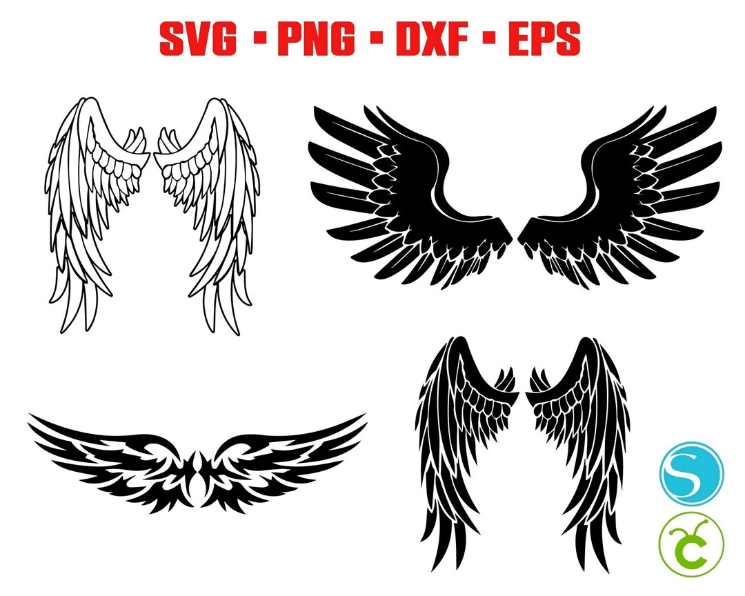 Wings SVG Vector Cricut, Wings Cricut File, Wings Vector Svg, Wings Cut ...
