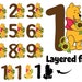 Baby Birthday Numbers Png Printable Clipart PNG Pooh SVG Bear - Etsy