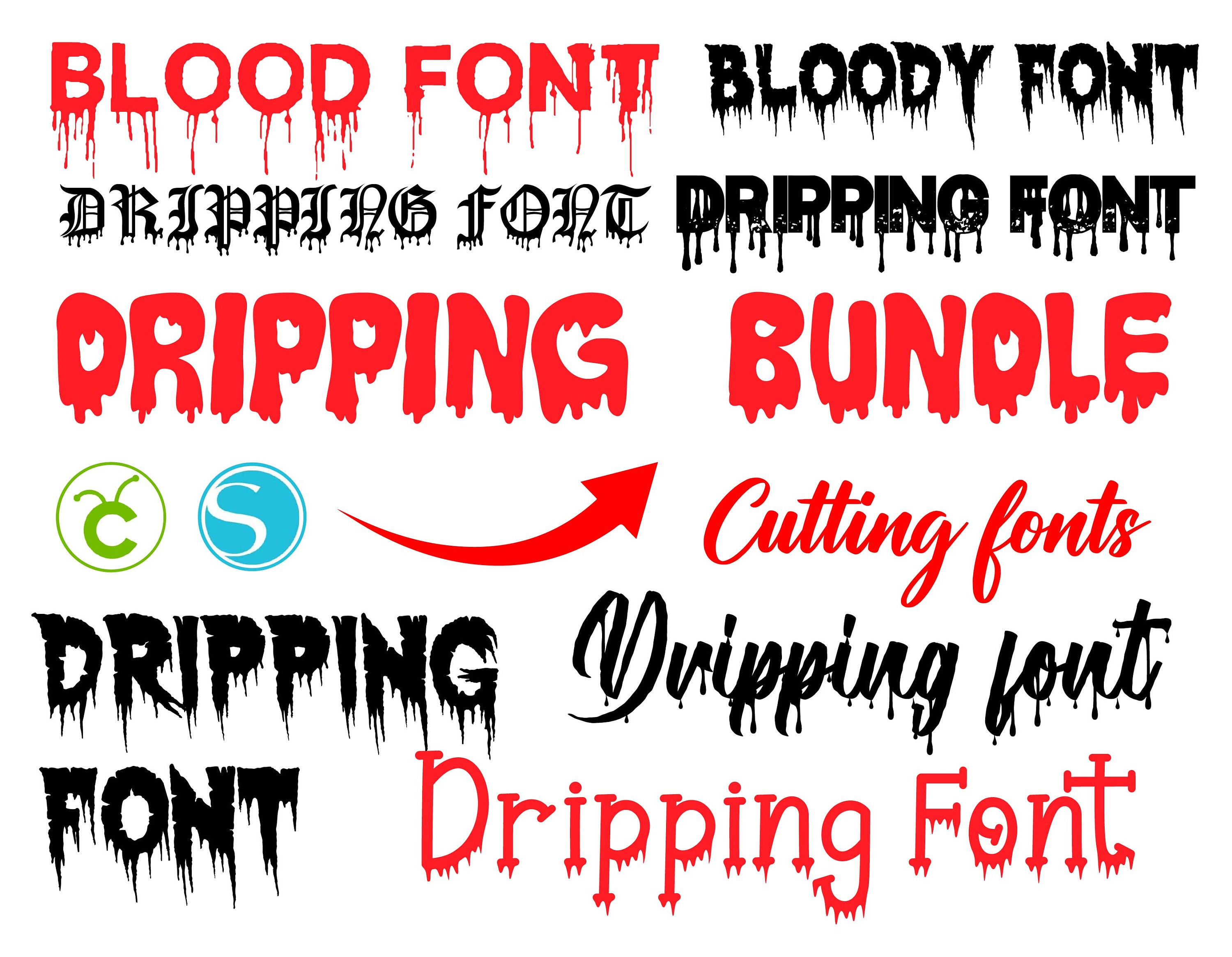 Blood Font SVG, Blood Alphabet SVG, Horror Font SVG, Terror Font Svg ...