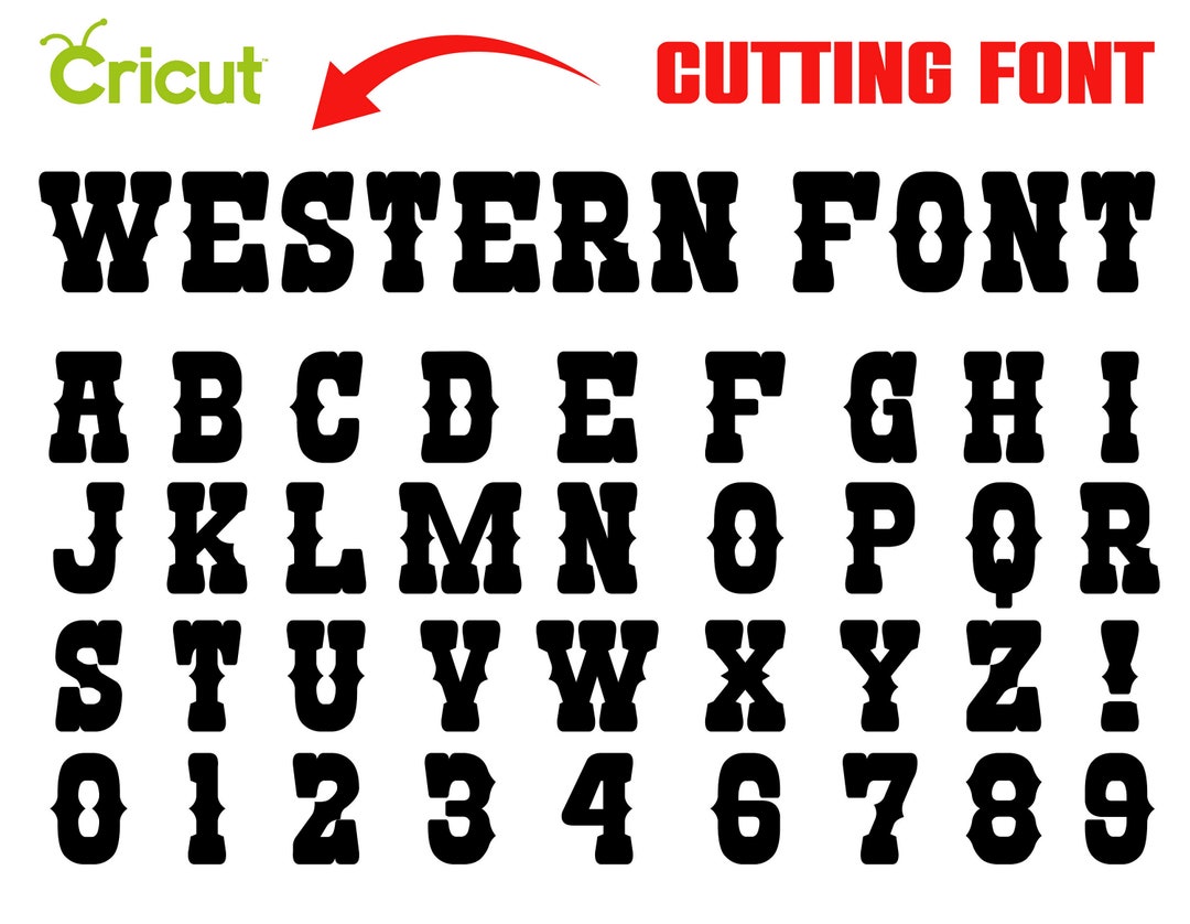Western Font OTF Western Letters SVG Cowboy Font Svg Vintage Font Svg ...