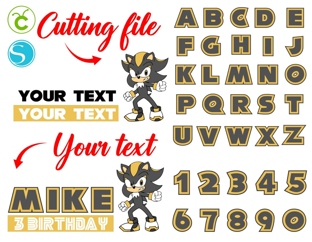 Sonic Letters Svg Sonic Font OTF Sonic Svg Letters Layered - Etsy