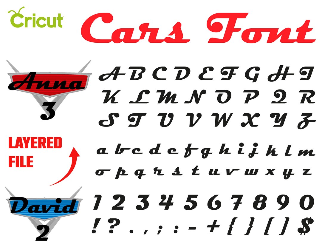 Cars Letters SVG, Cars Font Otf, Baby Shirt Diy Personalized Logo Car ...