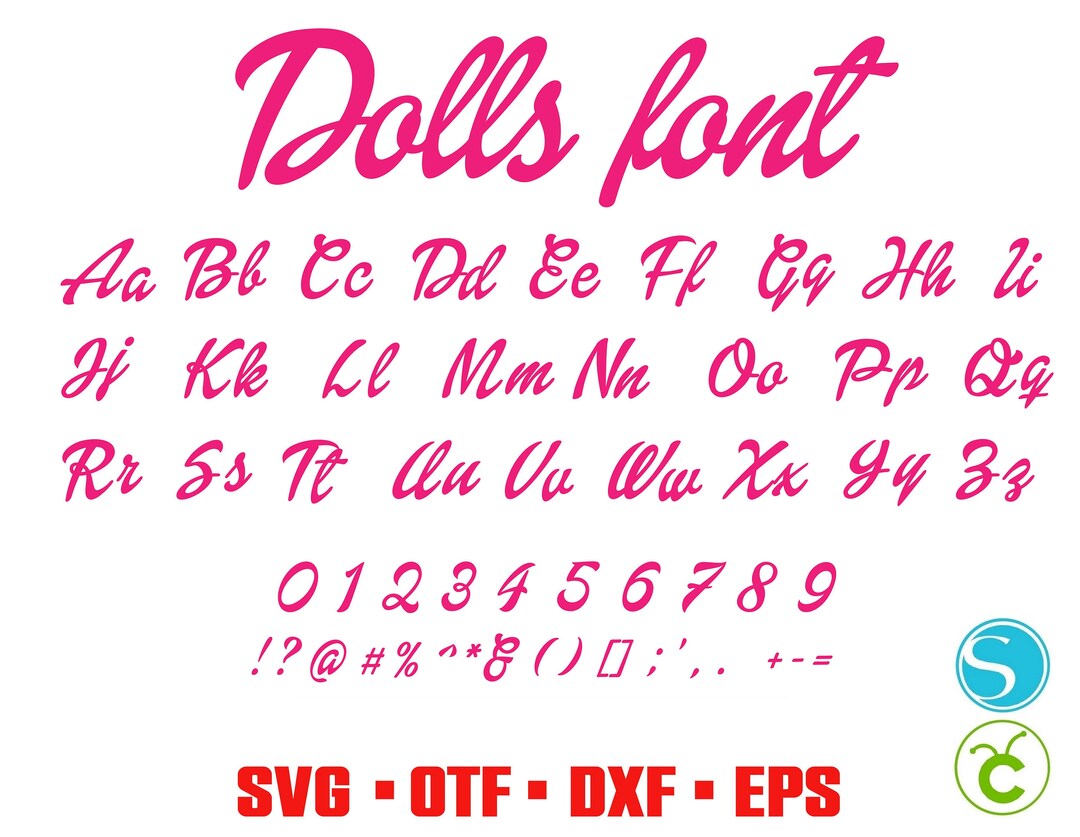 Dolls Font OTF, Baby Girl Font, Dolls SVG Alphabet Letters Cricut Cut ...