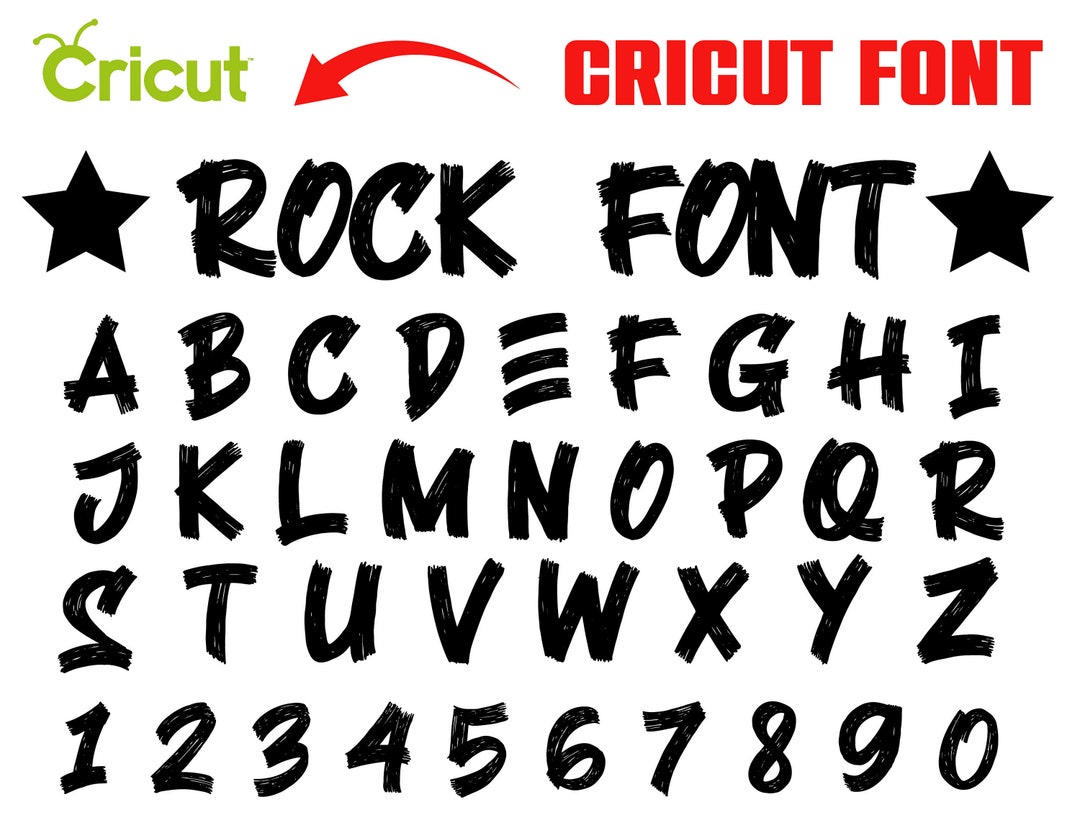 Rock Letters SVG Cricut, Rock Font Otf, Rock Svg Font Silhouette ...