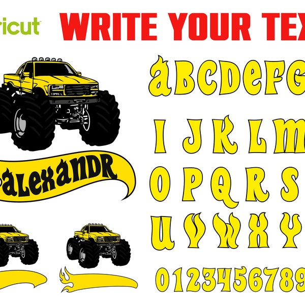 Monster Truck Font - Etsy