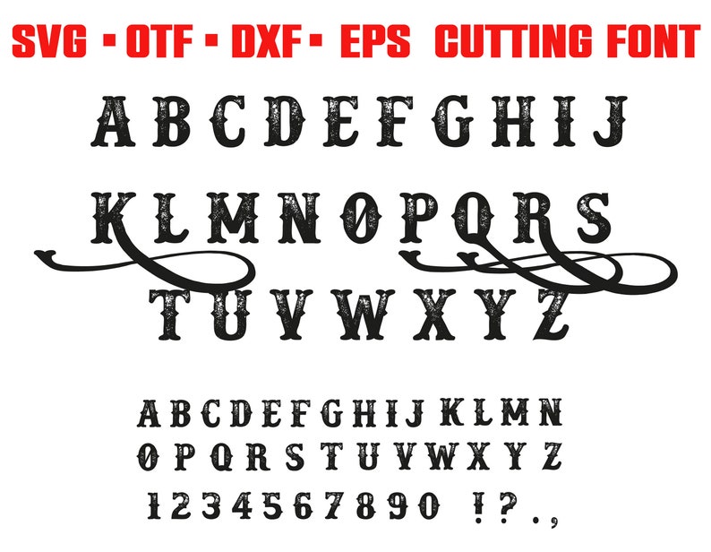 Western Letters SVG Western Font OTF Cowboy Font Svg - Etsy