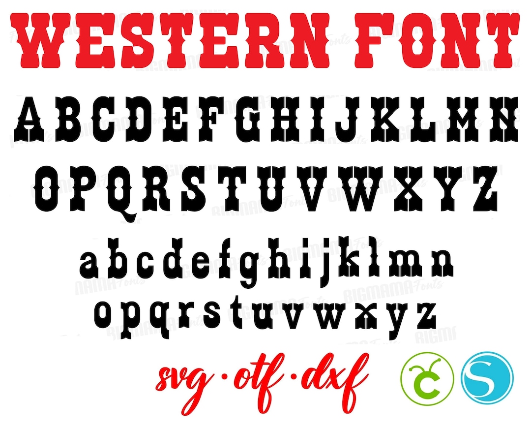 Western Letters SVG Cricut, Western Font Otf, Cowboy SVG Letters ...