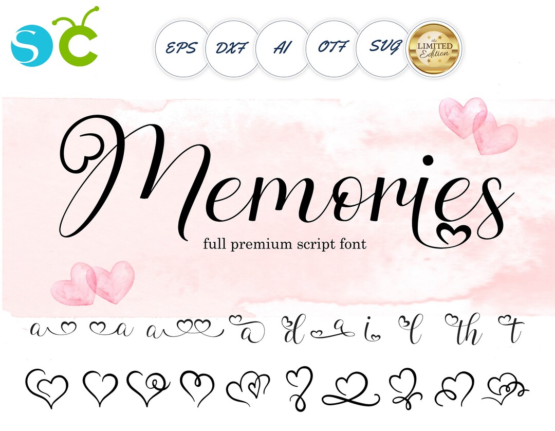 Full Premium Calligraphy Font With Tails, Calligraphy SVG Cursive Font ...