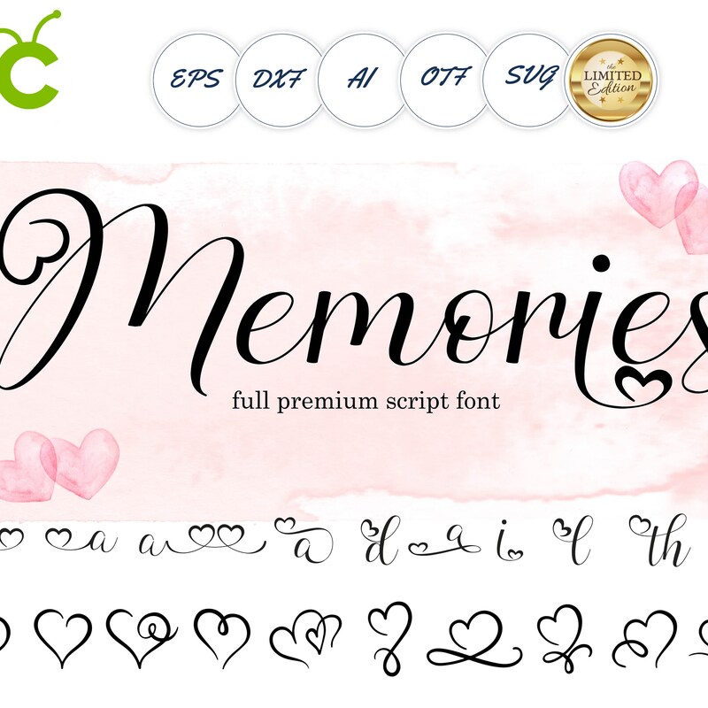 Heart Font Svg - Etsy