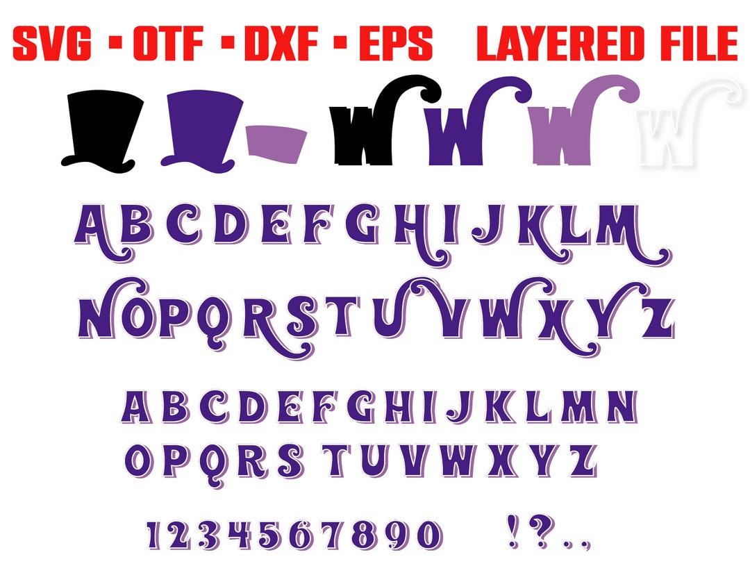 Wonder Letters Svg Layered Wonder Font Otf Magic Font Install Cut ...