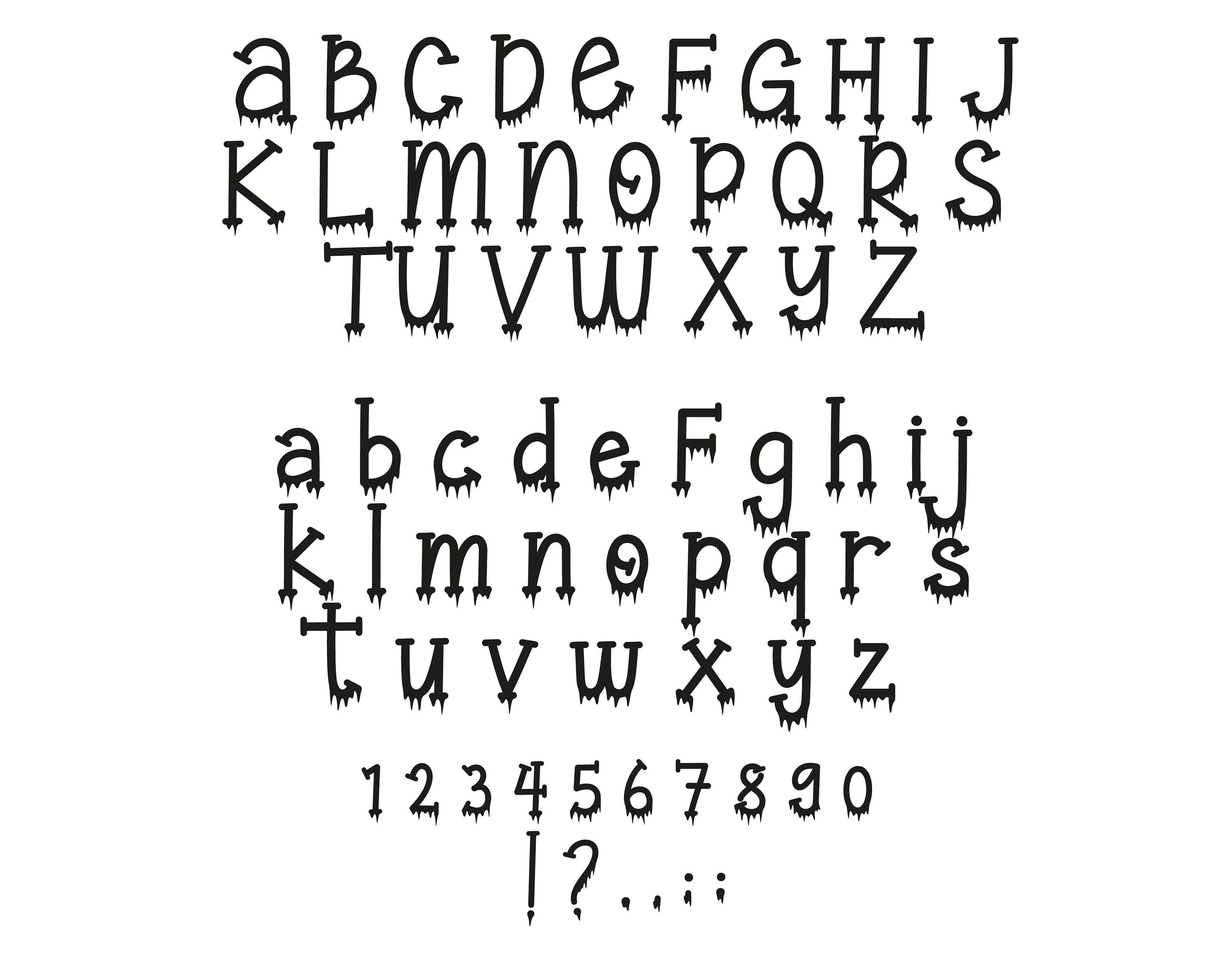 Dripping Fonts Bundle Dripping Font Letters SVG Cricut - Etsy