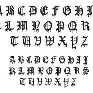 Dripping Fonts Bundle, Dripping Font, Letters SVG Cricut, Blood ...