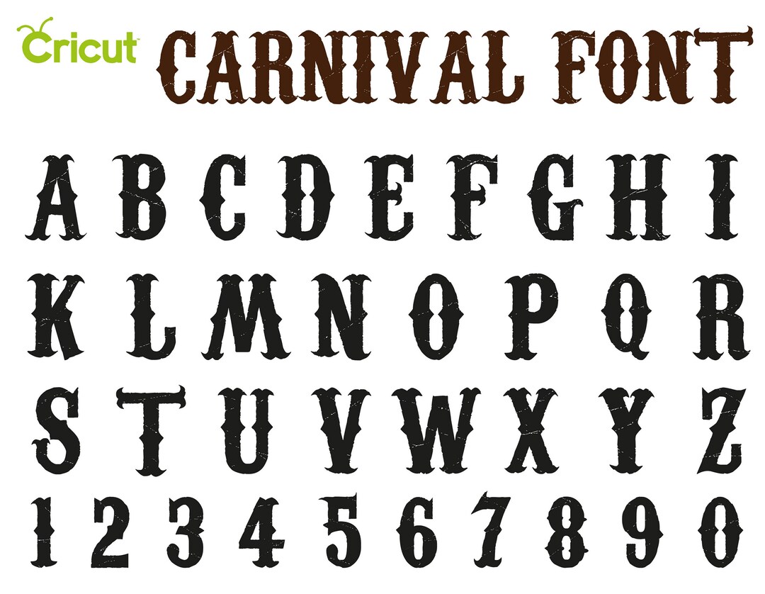 Carnival Letters Svg Western Font OTF Western Letters SVG Cowboy Font ...