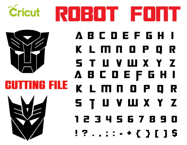 Robot Letras Svg Robot Fuente OTF Cricut fuente svg Robot Logo - Etsy ...