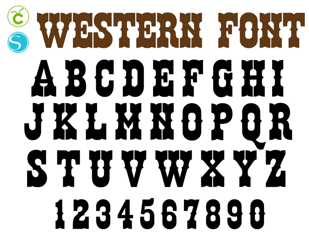 Western Font Otf Western Letters SVG Cricut Cowboy SVG Letters ...