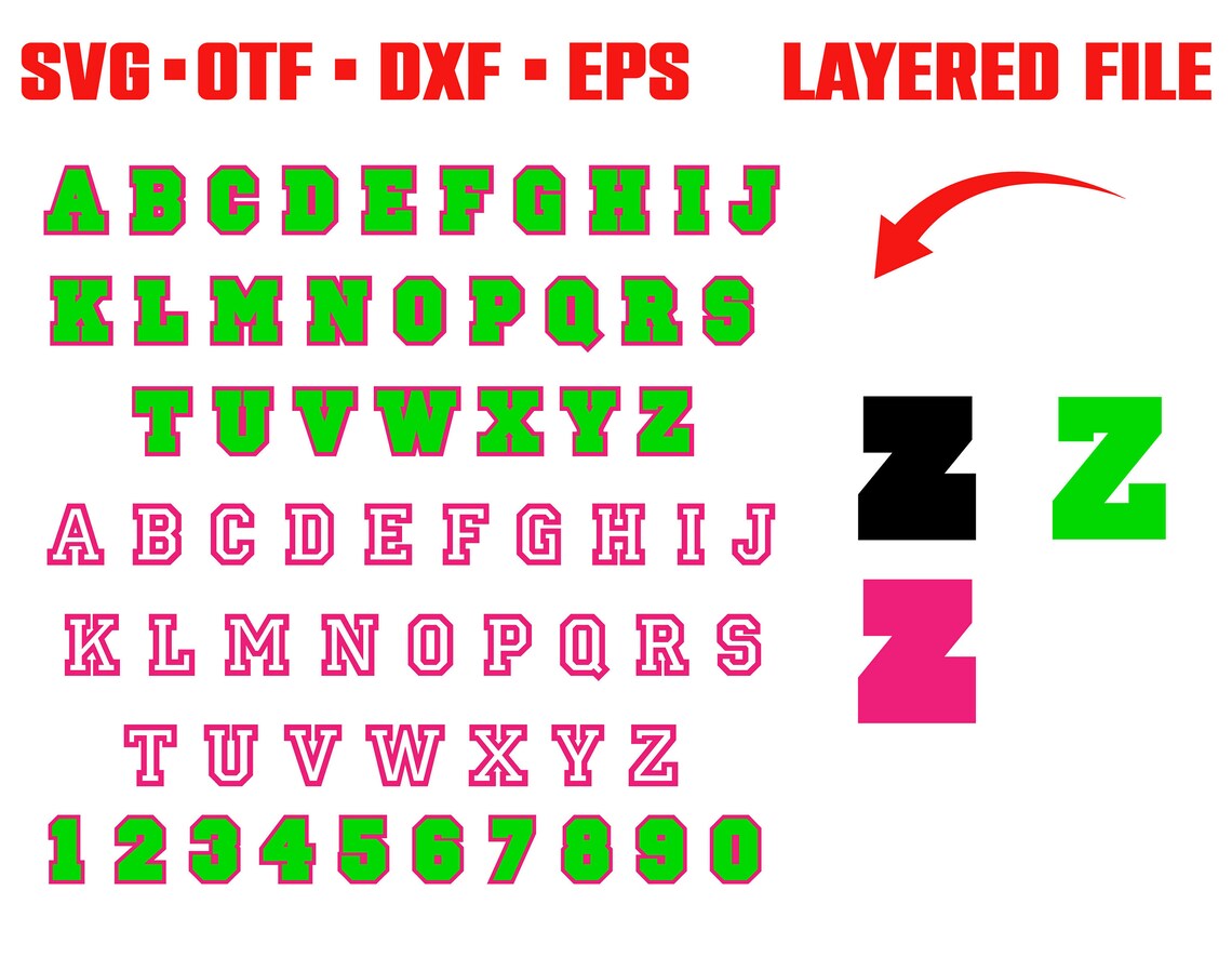 Zombies SVG Letters Layered Zombies Font OTF Halloween Font - Etsy