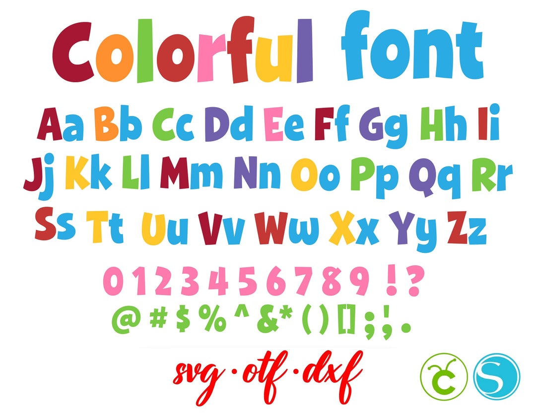 Colorful Letters Svg, Colorful Font Svg, Baby Letters SVG, Baby Font ...