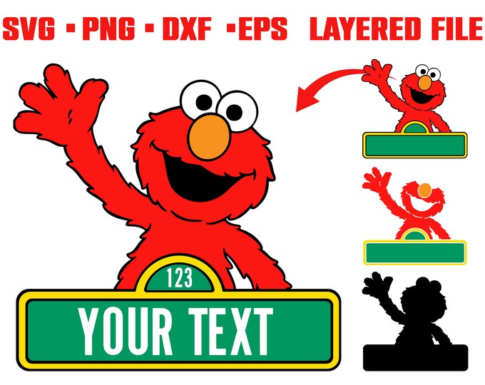 Sesame Street Elmo Die Cut - Etsy