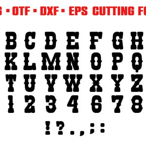 Western Font OTF Western Letters SVG Cowboy Font Svg Vintage Font Svg ...