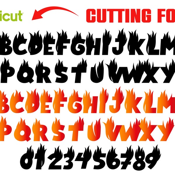 Flame Letters Svg - Etsy