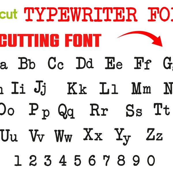 Typewriter Embroidery Font - Etsy