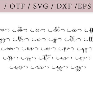 Cursive Font With Tails , Calligraphy Letters SVG, Calligraphy Font ...