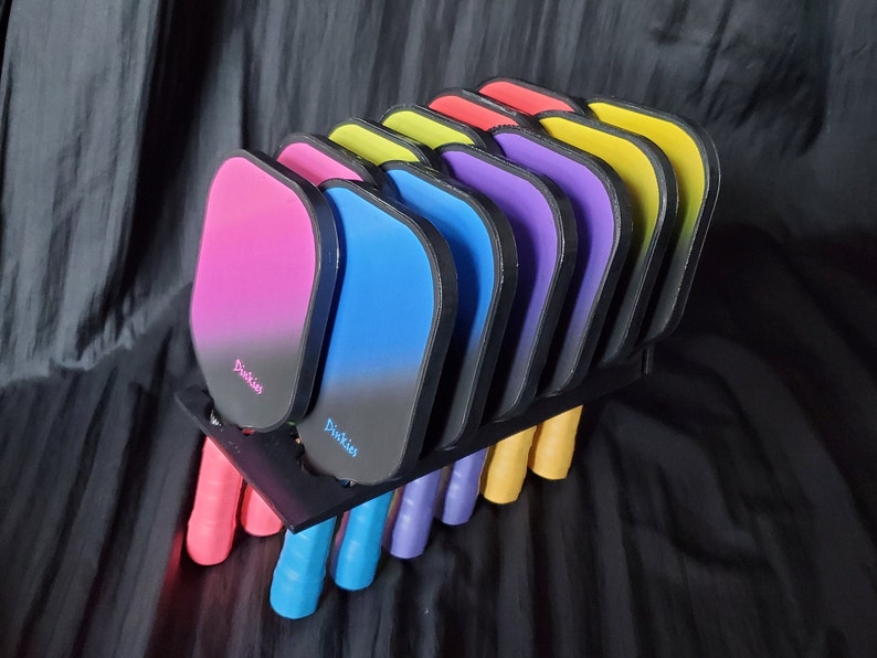 Mini Pickleball Paddle Set and Rack - Etsy