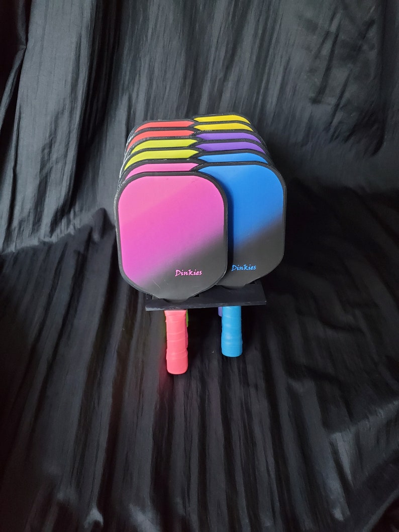 Mini Pickleball Paddle Set and Rack - Etsy