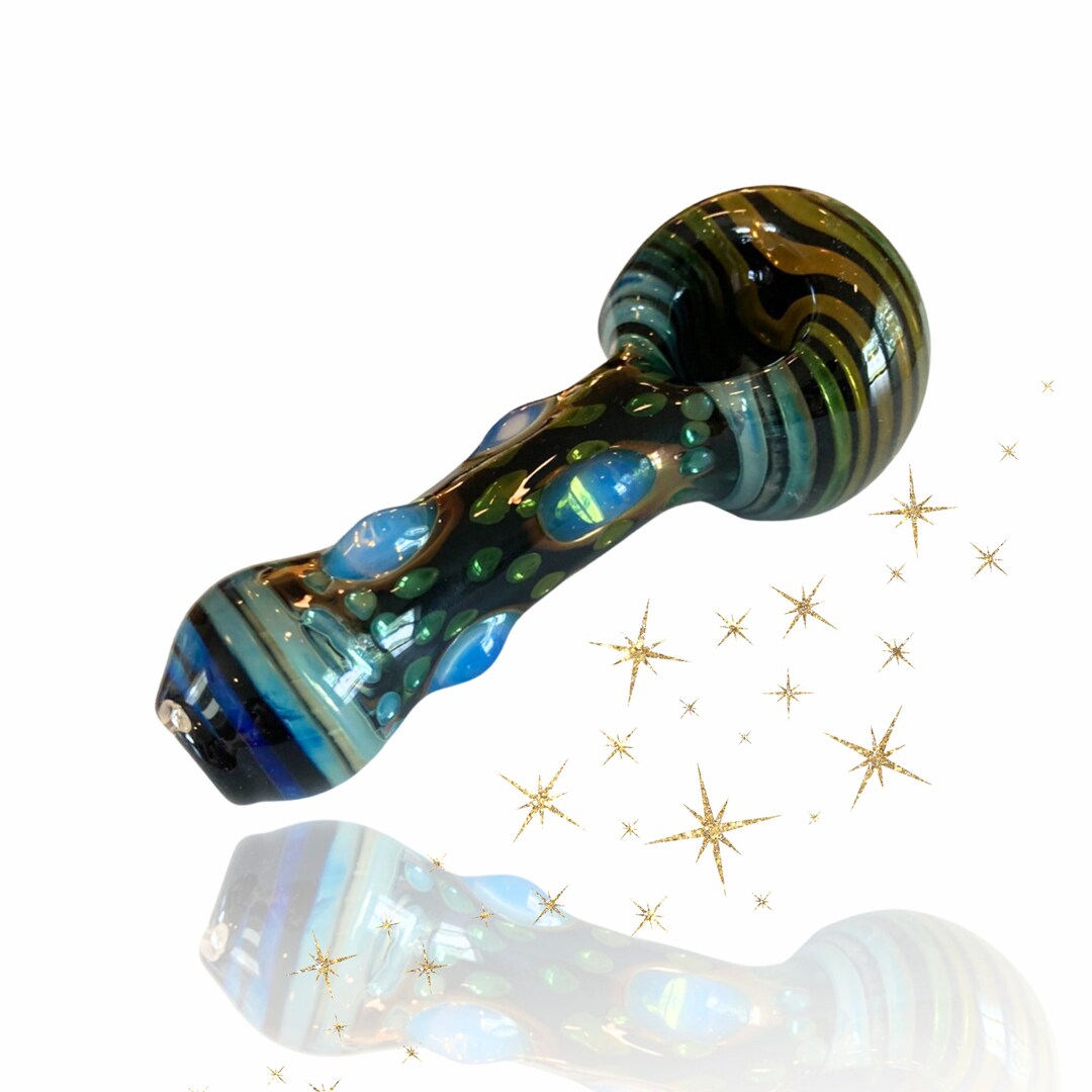 Black Smoking Pipe Unique Holiday Gift Handblown American Made - Etsy