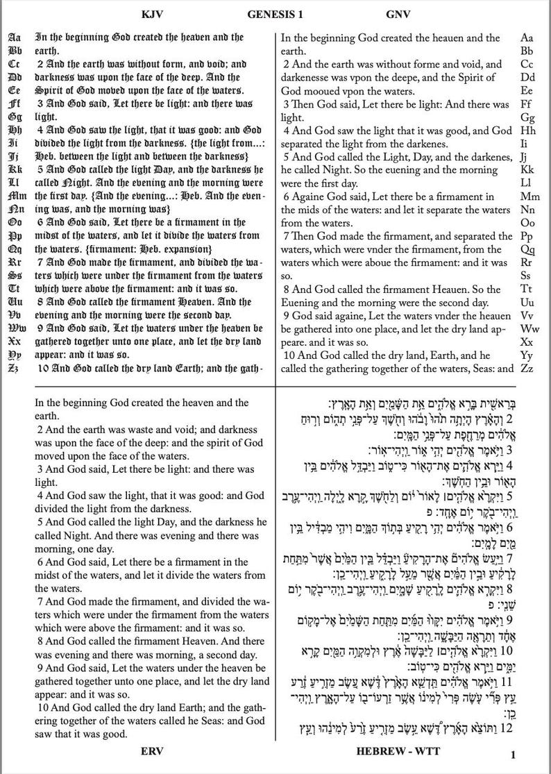 Christian Bible Old Testament — King James Version — Geneva — ERV and ...