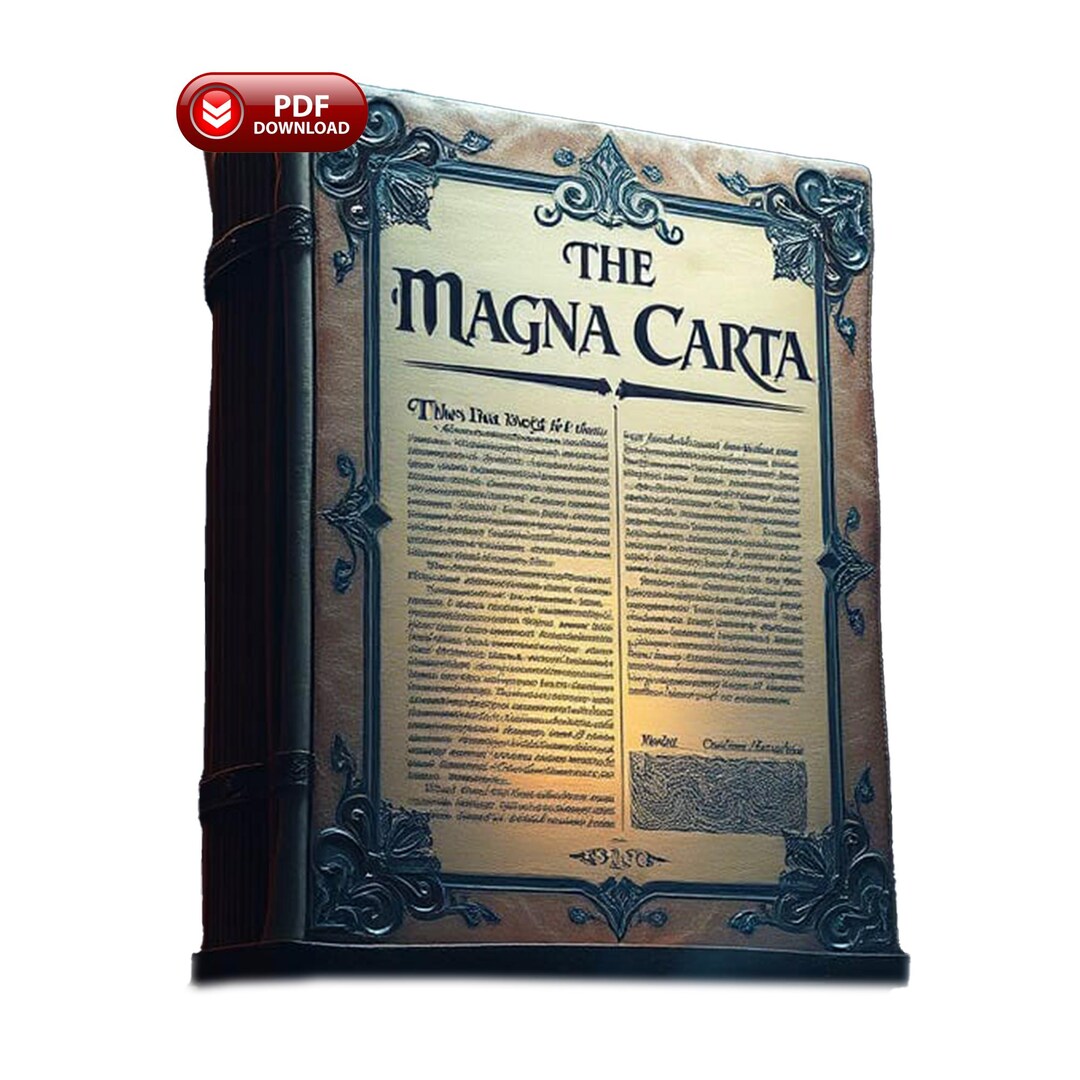 Magna Carta Year 1215 Rare Antique 56 Pages Across 2 Texts Common Law ...