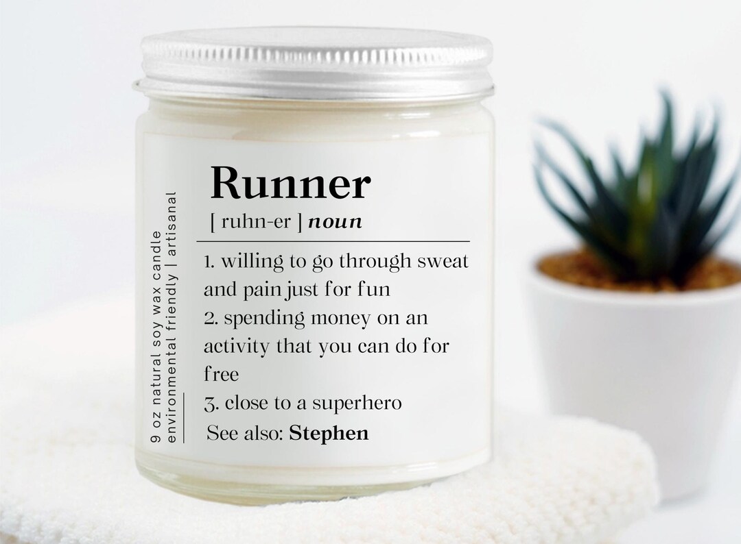Personalized Runner Definition Candle Custom Running T Etsy